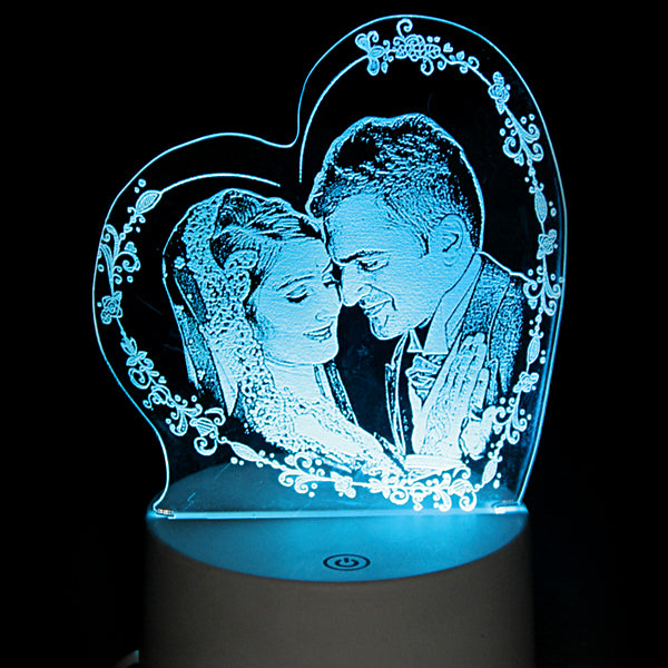 ACRYLIC LED TABLE TOP - HEART – Gifting Bee